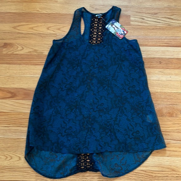 Lily White | Tops | Lily White Funky Top With Crochet | Poshmark